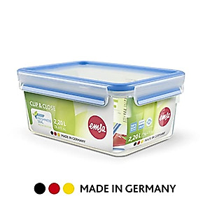 Emsa Clip and Close Storage Container, Rectangular, 125.1 Ounces