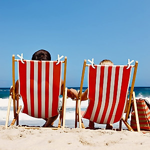 Beach Towel Clips for Beach Chairs Cruise, Strong Grip Clothes Pins Non-Slip Pool Chair Clips Plastic Quilt Drying Clip for Laundry Towel Clothes Blankets Set of 8, with Drawstring Bag(Blue+Khaki)