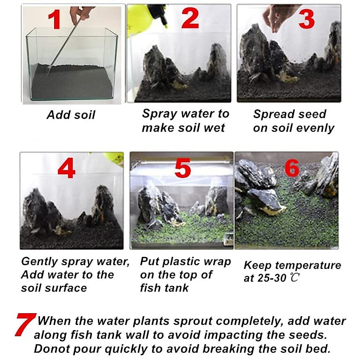 Wpmlady 4 Pack Aquarium Small Leaf Grass