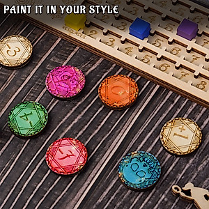 Chaos Tokens Compatible with Arkham Horror The Card Game Wood Laser Cut Full Core Pack of 44