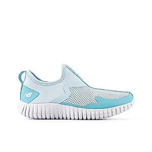 New Balance Girls Drift V1 Sneaker, Bleach Blue/Summer Aqua/Cosmic Rose, 4 Wide Big Kid
