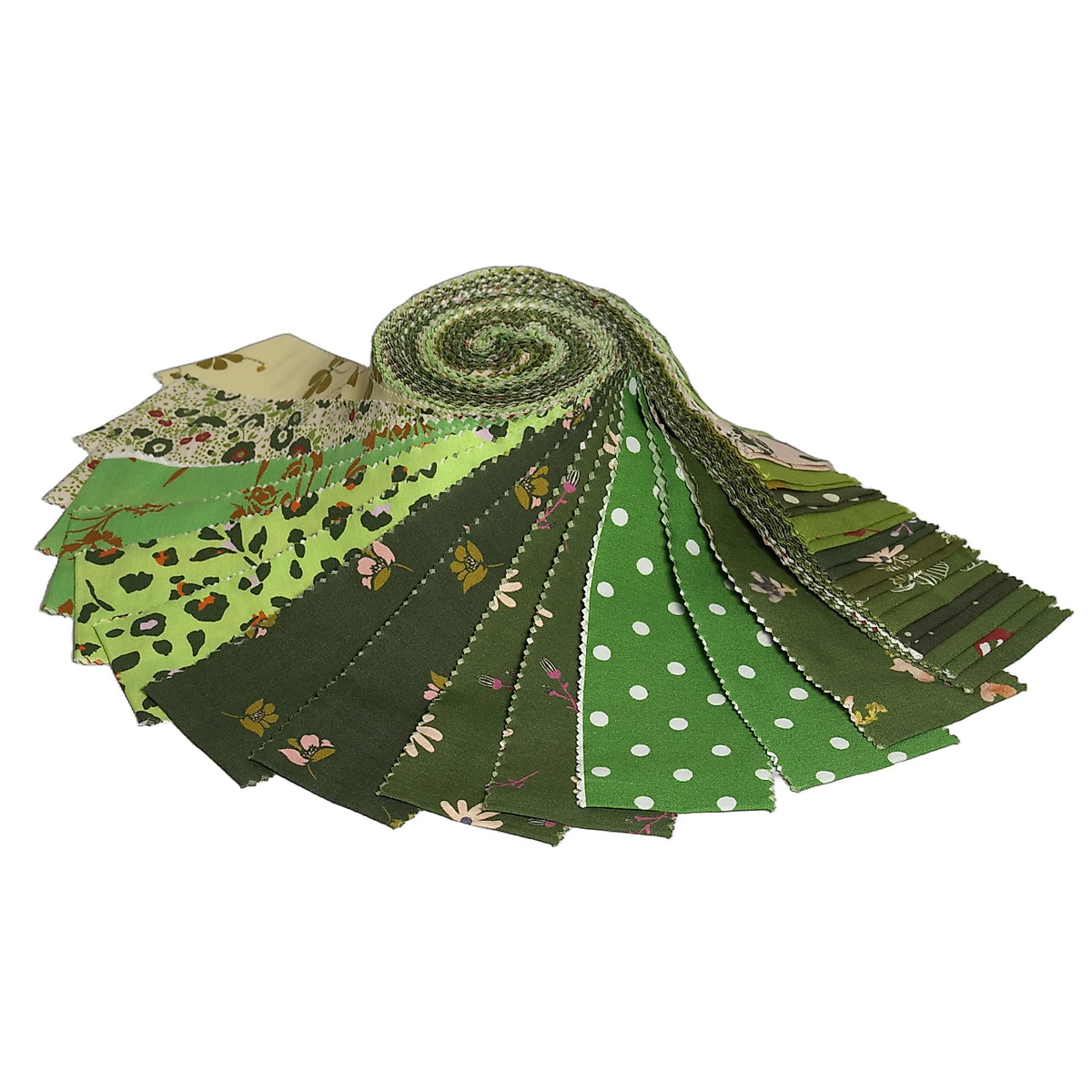 Soimoi 40Pcs Florals Print Cotton Precut Fabrics for Quilting Craft Strips 2.5 x 42 inches Jelly Roll