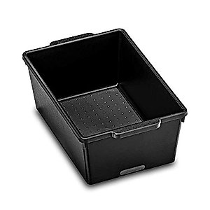 madesmart Small Deep Bin Multi-Purpose, Soft-Grip Handles, Non-Slip Feet & BPA-Free, Carbon