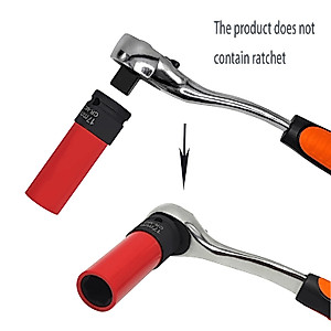 JEUCLEL 17mm Wheel Lock Nut Removal Socket Compatible with Mercedes Benz S Series W221, 1/2" Drive Anti-theft Protective Lug Nut Extractor, Flower Head Design Metal Wheel Nut Sleeve Wrench