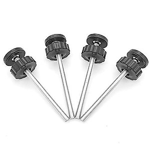 Baby Gate VMAISI Extender Extension - 4 Pack Gate Threaded Spindle Rods Replacement Parts Bundle with Wall Protector for Pressure Mounted Safety Gates for Pet & Dog