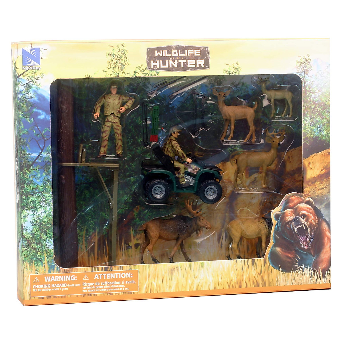 NewRay Toys Wild Life Hunter Deer Hunting Play Set