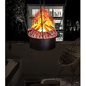 TEXBOOK Water Vapor Electric Fireplace Electric Fireplace Log, 17 Inch Portable Remote Control Fireplace with Realistic Flame Effect Ember Bed, Overheated Protection Fake Fireplace