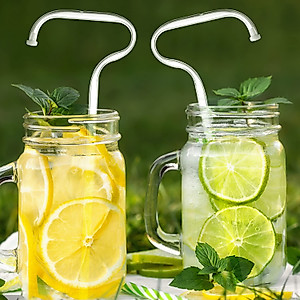 2PCS No Wrinkle Lip Straws, Prevent Anti Wrinkles Straw Compatible with Stanley Adventure Quencher 30oz, Plastic Reusable Travel Mug Replacement Straw with Cleaning Brush