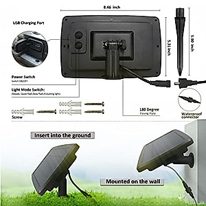 DAMAING Solar String Lights Outdoor 48Ft LED String Lights with 16 Shatterproof Bulbs,USB Rechargeable Patio Lights with 4 Lighting Modes,Heavy Duty Waterproof Solar Powered String Lights