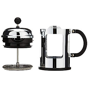 Bodum Chambord 4 Cup French Press Coffee Maker with Locking Lid Stainless Steel, 17-Ounce