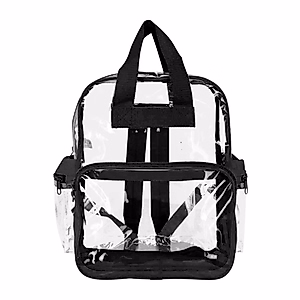 DALIX Clear Backpack with Smooth Plastic Completely Transparent