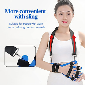 MEETCARE Hand Wrist Orthosis Separate, Breathable Finger Splint Fingerboard Flex Spasm Extension Board Splint Finger Training Stroke Device Therapy for Both Finger Fractures,Wounds,Hemiplegia