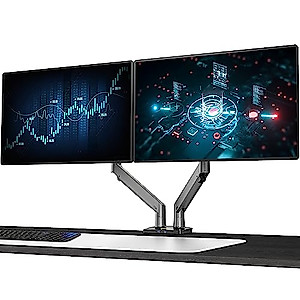 NB North Bayou Dual Monitor Desk Mount Stand Full Motion Swivel Computer Monitor Arm Fits 2 Screens up to 32'' with Load Capacity 6.6~26.4lbs for Each Monitor G75