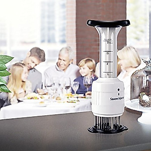 Meat Tenderizer/Sauces Injector/Tenderizer Injector/Meat Injector/Needle 30 Stainless Steel(3 Injection Needle Pinhole) Marinade Flavor Syringe ,Ultra Sharp Stainless Steel Blades - Apriller