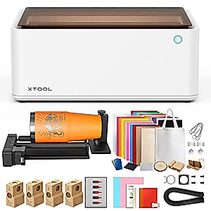 xTool M1 10w Compact 3-in-1 Laser Engraver & Cutting Machine with Rotary & Material Box, Higher Accuracy & Smarter 16MP Auto-Focus, Create Christmas DIY Wood/Metal/Paper/Acrylic/Iron-on/Vinyl