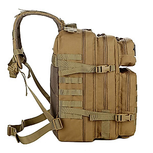 QT&QY 45L Military Tactical Backpacks Molle Army Assault Pack 3 Day Bug Out Bag Hiking Treeking Rucksack