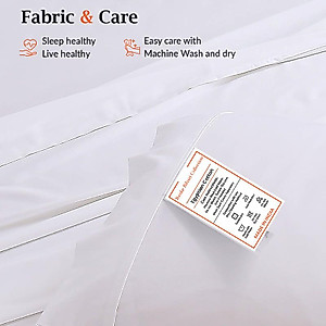 Banke Bihari 100% Egyptian Cotton 600 TC 1 Piece Fitted Sheet Only Soft & Smooth Hotel Feel Sateen Weave Solid 15" inch Extra Deep Pocket (Full XL-White)