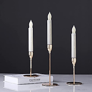 Warm White Taper Candles Battery Operated with Remote Control, 12pcs Short Led Candle Lights for Thanksgiving Day, Christmas Party, Fireplace Mantle, Wall Sconces, Halloween Decoration