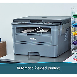 Brother L-2390DW Series Compact Monochrome Laser All-in-One Laser Printer I Print Scan Copy I Wireless | Mobile Printing I Auto 2-Sided Printing I Up to 32 Pages/Min + Printer Cable