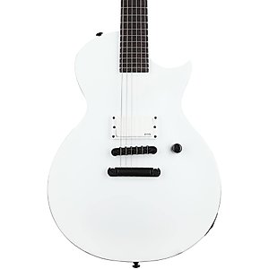 ESP 6 String LTD EC Arctic Metal Electric Guitar, Snow White Satin, Right, (LECARMSWS)