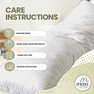 Maxi Body Pillows for Sleeping 100% Cotton Shell, Down Alternative Fiber Fill, Only Quality Fabrics Used and Breathable Cooling Body Pillow 20x55