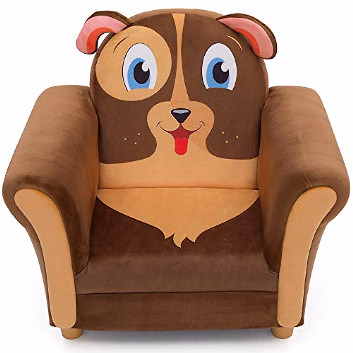 Delta Children Cozy Children's Chair - Fun Animal Character, Brown Puppy