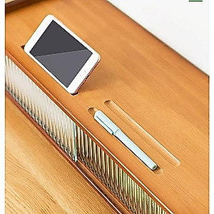 NOODCO 2-Tier Bamboo Wood Monitor Shelf Ergonomic Computer Riser Stand Wood Monitor Riser with Pencil Holder, Desk & Tabletop Organizer Desktop Stand for Laptop PC (Size : 50cm)