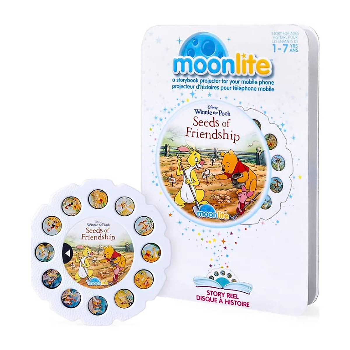 Moonlite Storybook Reels for Flashlight Projector, Kids Toddler | Disney’s Winnie The Pooh: Seeds of Friendship | Single Reel Pack Story for 12 Months and Up