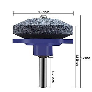 mycheng 4 Pack Lawn Mower Sharpener Lawnmower Blade Sharpener Garden Tool for Power Drill Hand Drill
