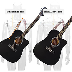 WELKINLAND Vintage Cotton Guitar Strap, Retro Striped Strap for Acoustic/Electric/Bass Guitar, Adjustable Guitar Strap for Kids and Adults