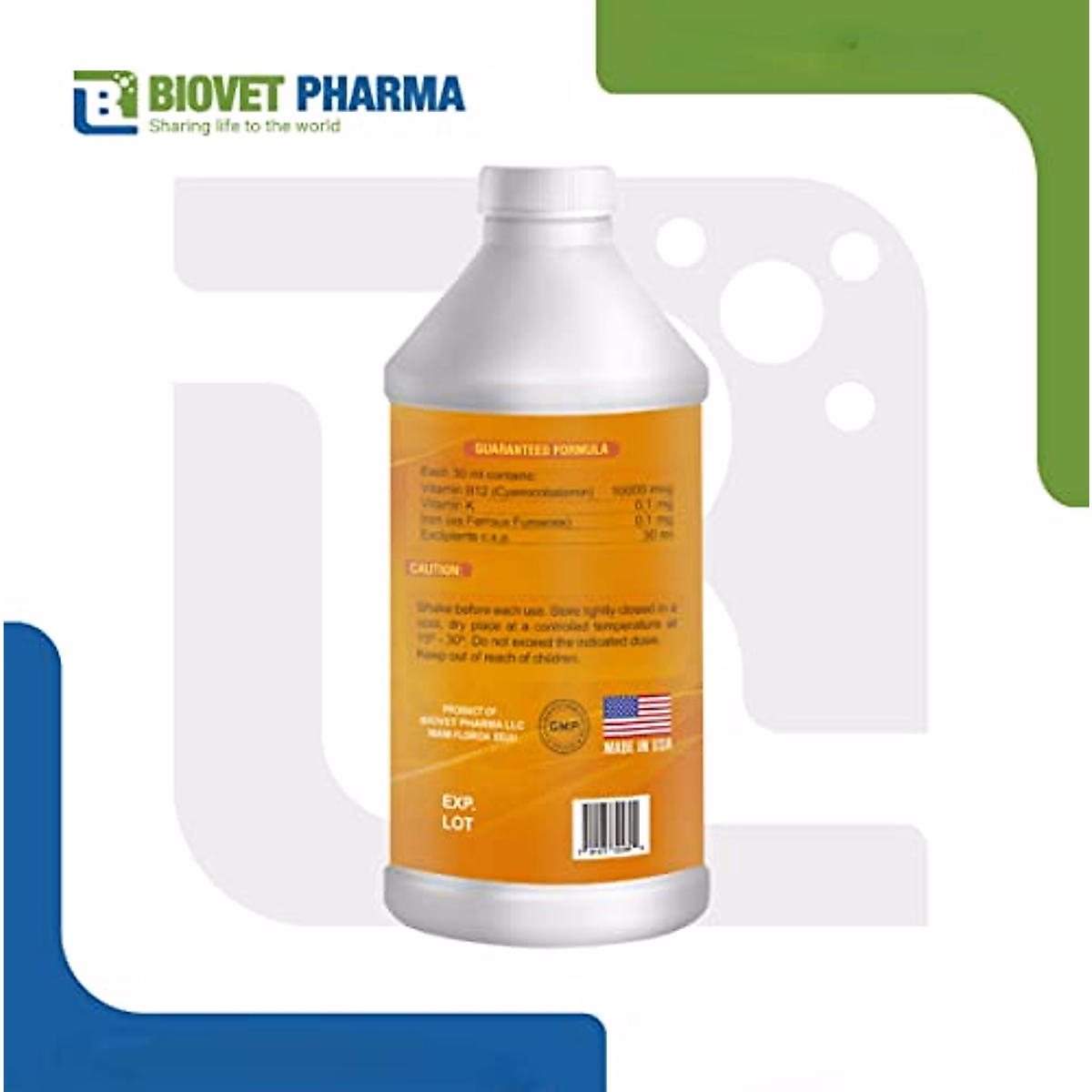 NUTRILINE B-12 for Poultry - Multivitamin Booster for Rooster, Hens, Chicken, Vitamin Recovery Liquid 16 onzas