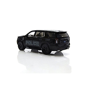 ModelToyCars 2021 Chevy Tahoe Police Pursuit Vehicle, Black - Greenlight 30342 - 1/64 Scale Diecast Car