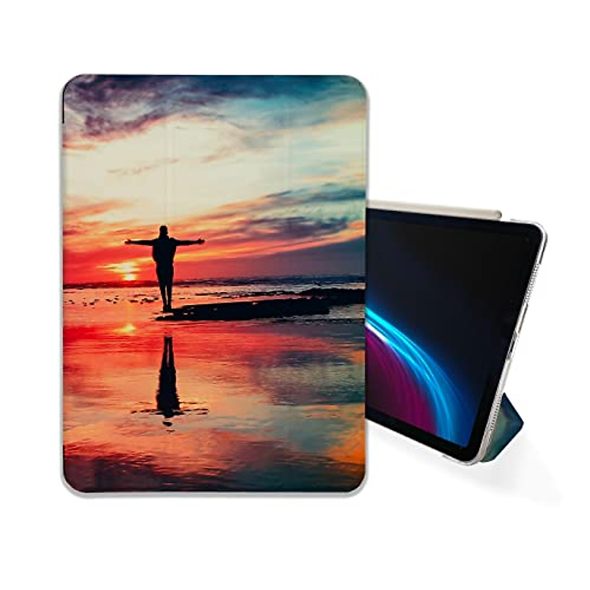 Cute Ocean Clouds Sky case Compatible with iPad Mini Air Pro 7.9 8.3 9.7 10.2 10.9 11 12.9 inch Pattern Cover New 2022 2021 Trifold Stand 3 4 5 6 7 8 9 Generation 324 (10.2" 7/8/9 gen)