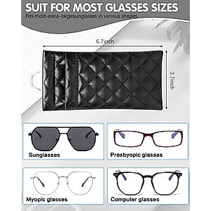 Double Soft Glasses Case Pu Sunglasses Case Squeeze Top Eyeglass Case Pouch Bag (Pink)