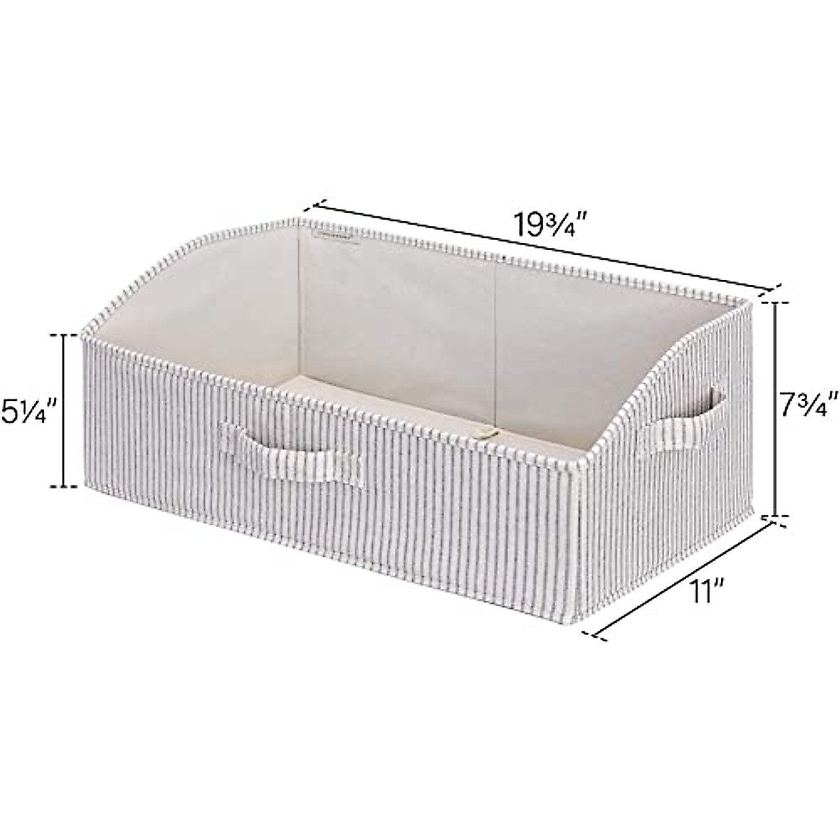 StorageWorks Closet Baskets, Fabric Baskets for Closet Shelves, Foldable Trapezoid Storage Bins, Mixing of Nature & Blue, 3-Pack