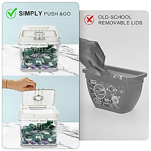 Sumnacon Food Storage Containers Sealed Food Storage Bins with Timer Lid for Kitchen or Pantry to Store Snacks,Rice,Pet Food,Flour Storage Container Plastic Stackable Laundry Pod Container(Large)