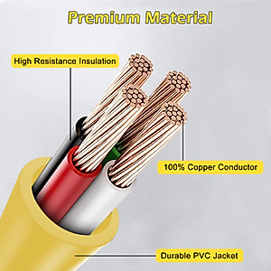 1FT NEMA L14-30P to L6-30R Charger Power Adapter Cord, 30 Amp Adapter 4 Prong to 3 Prong Lock Connection Male Plug to Twist Lock Female Outlet Portable Generator Cord for RV EV Generator Welder Dryer