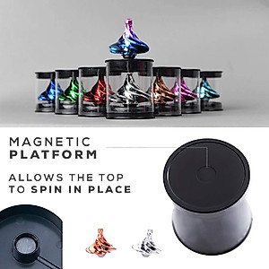 KIDDO KOO Tornado Spinning Tops - New Spinning top for Kids and Adults. A Great Decompression Toy forhome or The Office. Spins with Wind! Our Gyro Tops can Forever Spin (Silver & Gold 2PK)