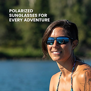 Suncloud Zephyr Polarized Sunglasses – 100% UV Protection – Comfortable Fit, Trendy Design – for Men & Women - Black + Polarized Gray Lenses