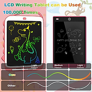 LCD Writing Tablet for Kids, Toddler Doodle Board Drawing Pad for Girls Boys 2-6 Years Old 10 Inch Education Gaming Reusable Tablet Toys Birthday Gift Drawing Board for Toddlers, Pink