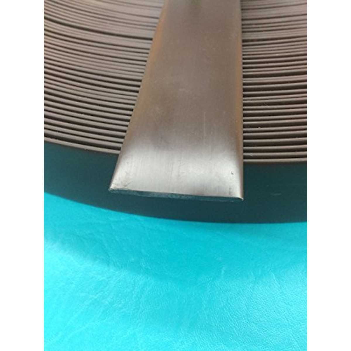 Dark Brown 1.5" Wide 20' Length Chair Vinyl Strap Strapping for Patio Lawn Garden Outdoor Furniture Matte Finish Color