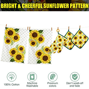 KOALAND Sunflower Kitchen Towels Set of 5