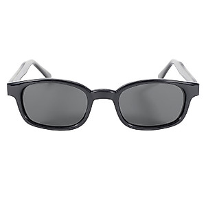Pacific Coast Original KD's Polarized Biker Sunglasses (Black Frame/Dark Grey Lens)