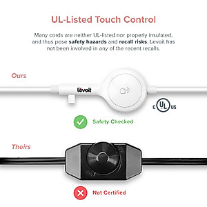 LEVOIT Aria Himalayan Salt Lamp, Pink Rock Large Crystal Natural Himilian Gift Night Light (ETL Certified) Touch Dimmer, 8.5lbs