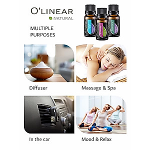 Top 8 Essential Oils Set for Diffuser for Home Aromatherapy Kit with Lavender, Peppermint, Eucalyptus, Tea Tree, Rosemary, Orange, Relief and Sweet Dreams Blends for Humidifiers Natural Pack