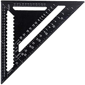12inch Rafter Square Carpenter Square Aluminum Square Layout Tool with Black Oxide Finish