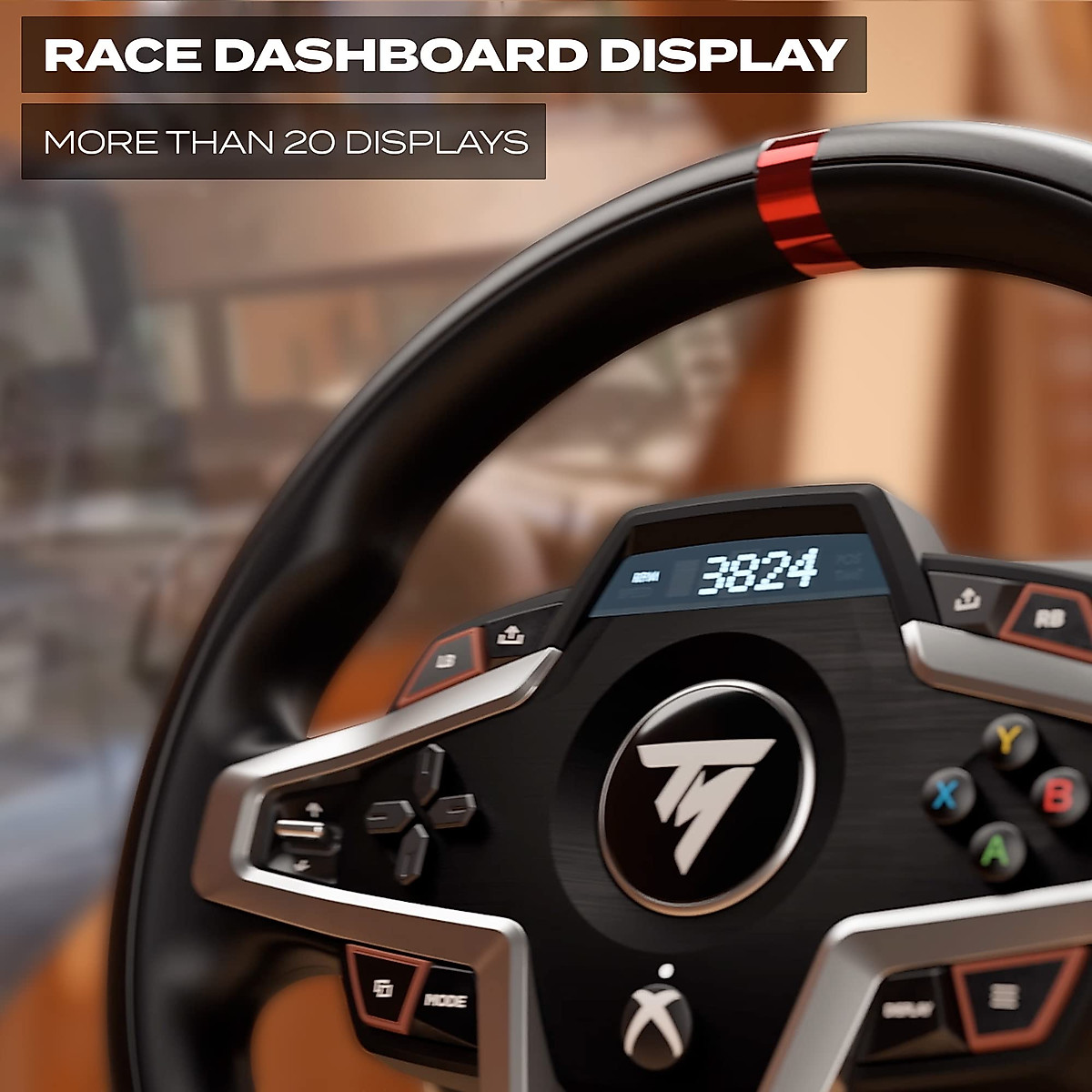 Thrustmaster T248X, Racing Wheel and Magnetic Pedals, HYBRID DRIVE, Magnetic Paddle Shifters, Dynamic Force Feedback, Screen with Racing Information (Compatible with XBOX Series X/S, One, PC)