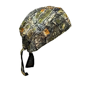 Capsmith Real Angler Moisture Wicking Camouflage Camo Headwrap Hunter Head Wrap Durag Doo Rag Biker Skull Cap Hat Helmet Liner Sweatband