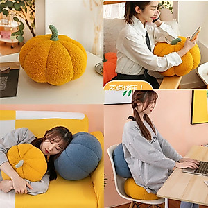 OUKEYI 13.8"/35cm Flower Floor Pillow Pumpkin Shape Cushion Cute Seating Pad Chair Cushion Oversized Throw Pillow,Halloween Pumpkins Plush Toys,for Home Decoration Kids Girls Women Gifts