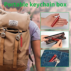 Metal Portable Toothpick Holder Box 3 Pieces ,Pocket Waterproof Case Toothpicks Container with Keychain for Outdoor Picnic and Camping travel purse Ear Wax Removal Tool Case Needle Holder cotton swab